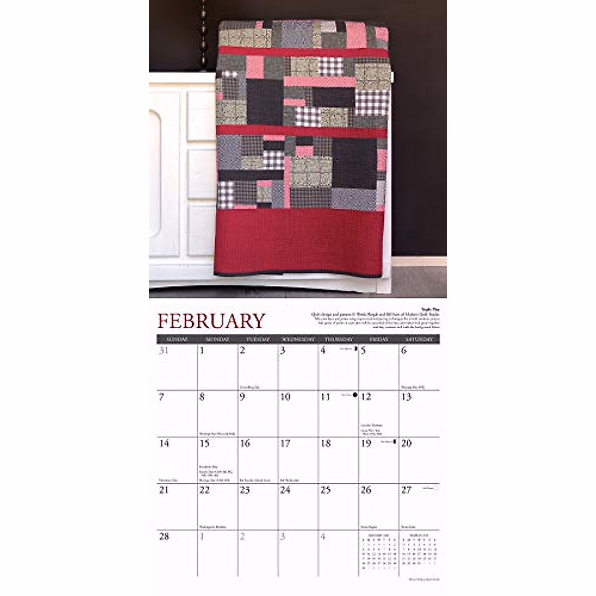 Art of the Quilt 2021 Wall Calendar