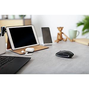 Cherry GENTIX BT Wireless Bluetooth Mouse, Multi-Device Function for up to 3 Devices, Switchable Resolution (1K/2K DPI), 7 Buttons and Scroll Wheel, Battery Operated (Black)