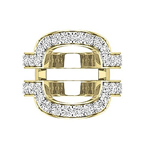 Dazzlingrock Collection Round White Diamond Enhancer Ring (White Diamond 2.07 ctw) in 14K Yellow Gold, Size 5.5