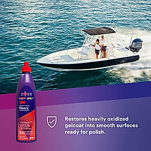 3M Perfect-It Gelcoat Heavy Cutting Compound, 36101, 1 Pint, Fiberglass Oxidation Remover for Boats and RVs