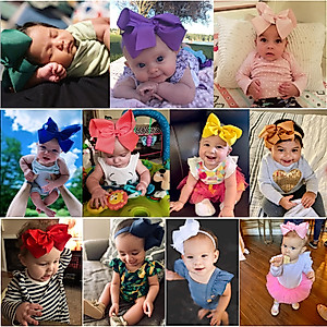 CellElection 30 Colors Baby Girls Headbands 6Inch Big Hair Bows Elastic Hair Bands Headbands Hair Accessories for Newborns Infants Toddlers Kids…