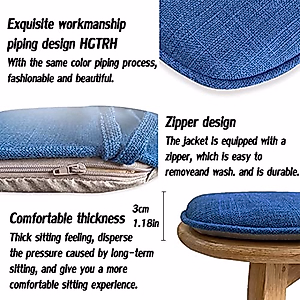 ETULLE Chair Cushions for Dining Chairs 2 Pack, Non Slip Seat Cushion Inserts 17" X 16", Seat Cushion U Shaped with Ties, Comfort and Softness Seat Cushions for Dining Room Washable Living Room Gar