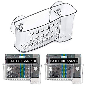 2 Bath Organizer Shower Caddy Bathroom Storage Basket Soap Holder Suction Cups