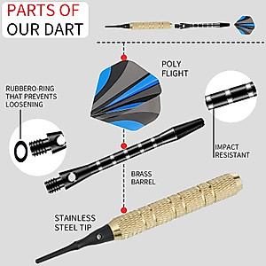 30 Pcs Dart Shafts for Steel Tip Medium 2BA Thread Aluminium Alloy Dart Stems 50 mm 53 mm with Rubber Rings Replacement Harrows Dart Accessories and Flights(Classic Style,Multi Colors)