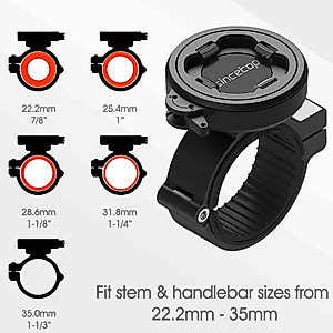 CQ Mountain Bike Phone Mount, Sincetop Bike Phone Holder for Bike Stem/Motorcycle Handlebar, 1s Lock/Detach Aluminum Scooter/MTB/Bicycle Cell Phone Holder Clip for iPhone & All 4.5"-7" Smartphones