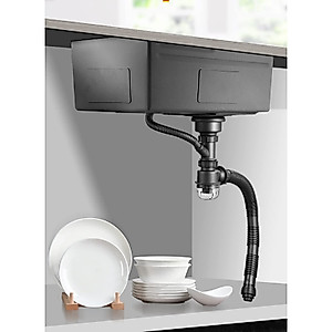 Ozetix Sink 304 Stainless Steel Nano Raindance Waterfall Sink Home Sink Vegetable Basin Single Sink Workstation Ozetix Sink With Pull-Out Faucet, Pressurized Cup Washer 68x45x20cm