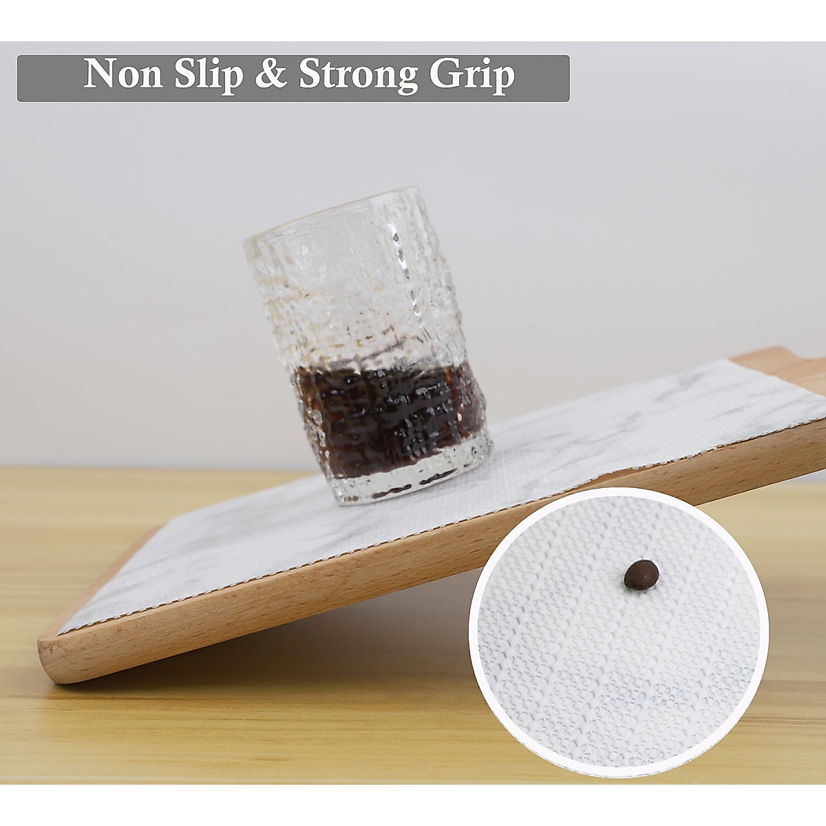 Shelf Liners for Kitchen Cabinets Non Adhesive 10 Inch Wide X 20 Ft Strong Grip Cabinet Drawer Liner Non Slip Waterproof Marble Printed Mat for Shelves Cupboard Closet Fridge Bathroom Drawer Mat