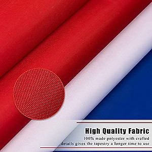 DANF French France Flag 3x5 ft Thicker Polyester French National Flags Double Sided with Two Brass Grommets 3x5 Foot Flag