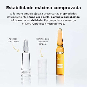 ISDIN Serum Ampoules Flavo-C Ultraglican, Vitamin C and Hyaluronic Acid