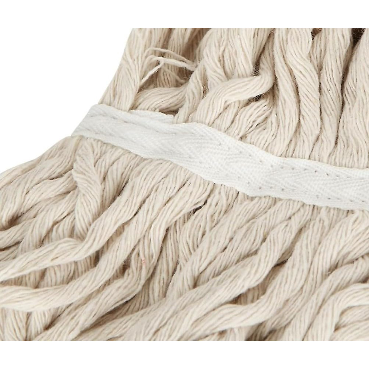 Soro Essentials- 32 oz. Cotton Webbed Mop Replacement Head- Commercial Loop-End Banded Cotton Webbed Mop Head Heavy Duty Mop Head for General and Floor Cleaning