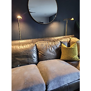 Brightech Leaf LED Floor lamp, Pharmacy LED Floor Lamp for Living Rooms & Offices, Adjustable Standing Lamp for Bedroom Reading, Tall Lamp for Sewing & Craftwork - Antique Brass/Gold