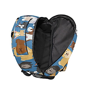 Wamika Funny Cartoon Dog Paw Backpack Bookbags Daypack School Supplies for Students Girls Boys,Cute Puppy Animal Flowers Laptop Bookbag Shoulder Bag Travel Sports for Men Women