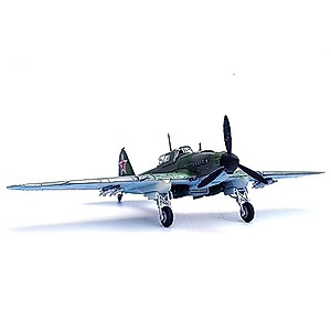 Ilyushin IL-2M3 Sturmovik Aircraft Green Camouflage Double Hero of The Soviet Union Ivan Pavlov Soviet Air Force 1/72 Diecast Model Airplane by Legion LEG-14629LA