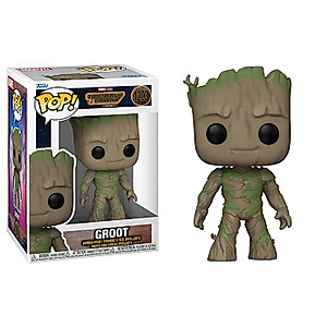 POP Marvel: Guardians of The Galaxy Volume 3 - Groot Funko Vinyl Figure (Bundled with Compatible Box Protector Case), Multicolored, 3.75 inches