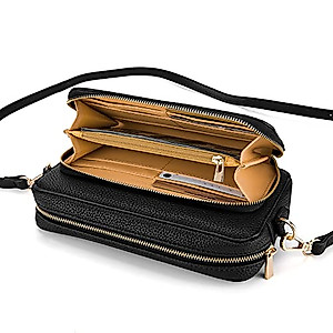 Purse Handbag Crossbody Bags for Women Womens Cross Body Small Cute Purses Shoulder Bag Handbags Everyday (black)