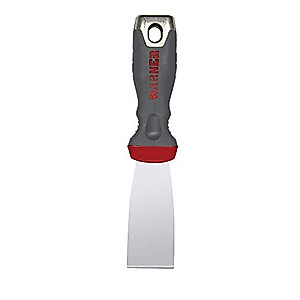 Warner 1-1/2" ProGrip Stiff Putty Knife, Stainless Steel with Hammer Cap, 90661