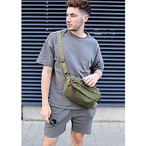 Gootium Men’s Crossbody Pack - Canvas Daily Essentials Sling Bag Small Shoulder Backpack, Olive