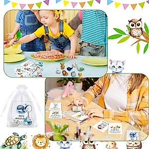 Geetery 120 Pcs Inspirational Gift Include Appreciation Animal Pun Thank You Note Cards Funny Resin Toys Motivational Keychain Organza Bags for Coworkers Family Nurse Friend Volunteer Pocket Favors