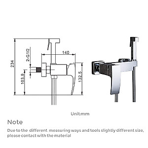 Chrome Handheld Bidet Sprayer for Toilet, Brass Hot and Cold Water Bathroom Cloth Diaper Sprayer Set Wall Mounted Toilet Bidet Sprayer Kit for Personal Hygiene