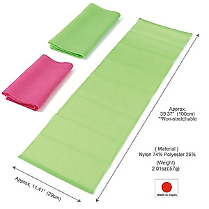 Extra Rough, Exfoliating Washcloth [Made in Japan] Exfoliating Towel Special texture makes Fluffy Foam lather, Back Scrubber, Dead Skin Cell Remover [Loofah for Women and Men] (2pcs set(Green, Pink))