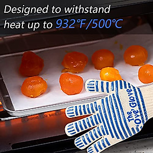 VIGIND BBQ Gloves - 932℉ Extreme Heat Resistant Grill Gloves,Silicone Non-Slip Cooking Gloves,Hot Surface Handler Grill Gloves for Baking,Cooking and Welding Camping,Fit for Women