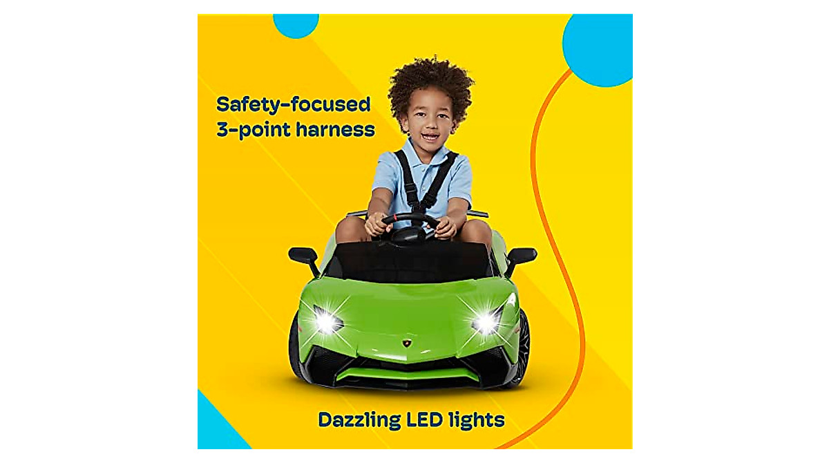 Kidzone Kids 12V Lamborghini Ride-On Car - Fun & Safe