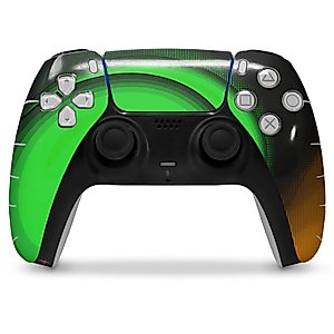 WraptorSkinz Skin Wrap compatible with Sony PS5 DualSense Controller Alecias Swirl 01 Green (CONTROLLER NOT INCLUDED)