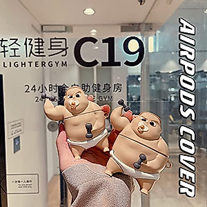 VARWANEO Earphone Case for AirPods 1&2, 3D Cute Fun Cool Powerful Lose Weight Baby Boss Soft Silicone Design, Portable&Shockproof Airpods Cover, for Apple Air pod 2&1 Charging Case (Lose Weight Baby)