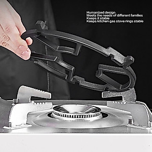 Cast Iron Wok , Non Slip Black Cast Iron Stove Rack Replacement Wok Support for Cast Iron Pans, Frying Pans, Black Steel Pans, Craft Pans, Carbon Steel Pans