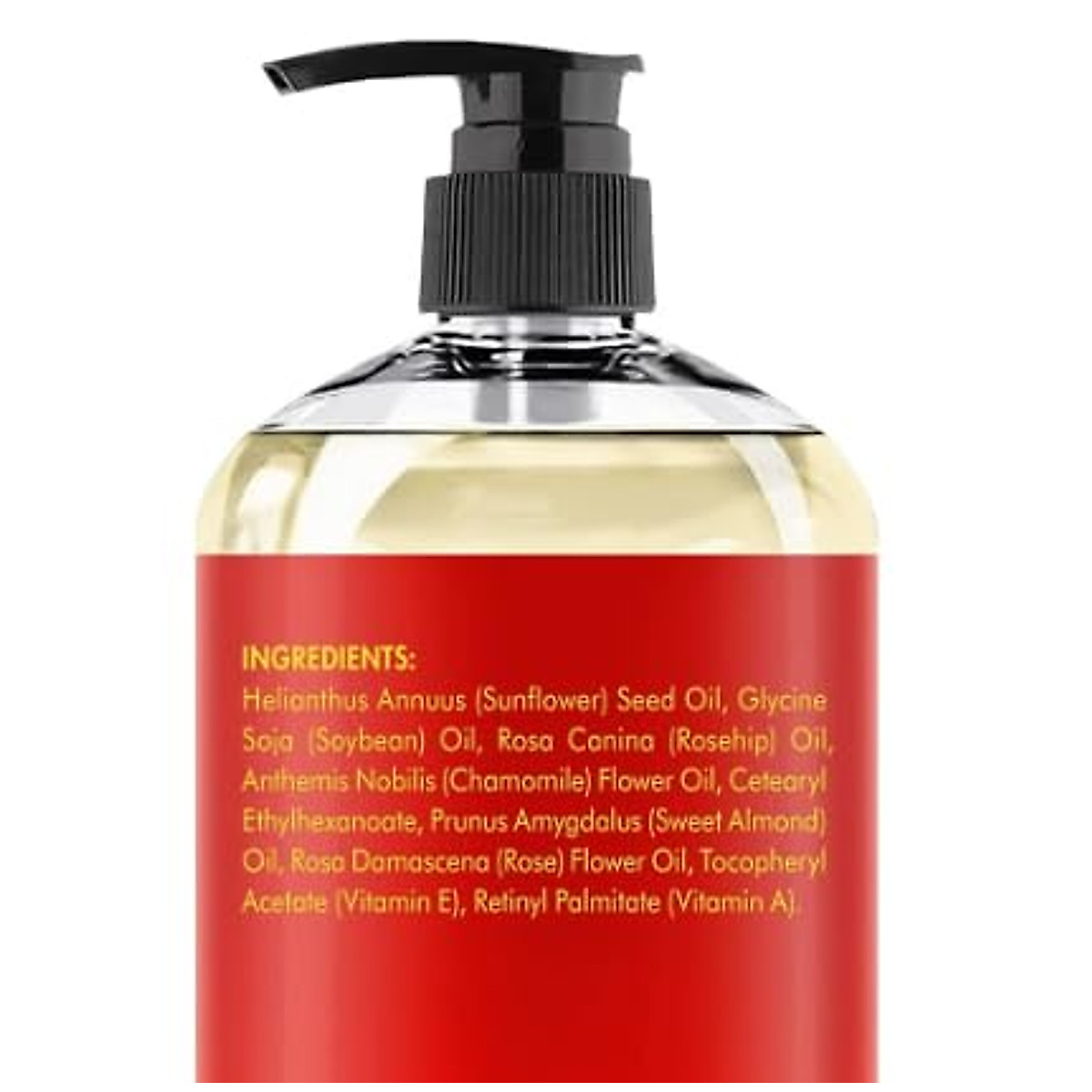 MAJESTIC PURE Rose Massage Oil - Hydrating, Calming, Warming, Relaxing & Rejuvenating Body Oil - Premium Grade, Made with Natural Oils - Skin Care for Men and Women - Made in USA - 8 fl oz