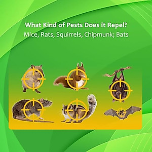 Mice Repellent Plug-ins Rodent Repellent Indoor Ultrasonic Squirrel Mouse Deterrent Rat Control Bat Removal for Attic Garage Basement Crawl Space RV