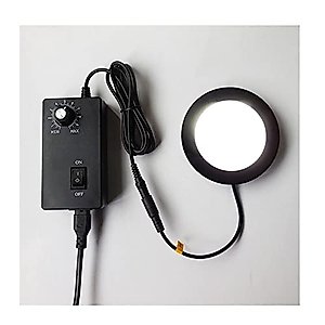 ZTBH Microscope Accessories Kit 50-75mm Stereo Microscope Bottom Light Lamp, Round Light Source, LED Backlight Illuminator AC90V-240V Microscope Slides (Magnification : 70mm)