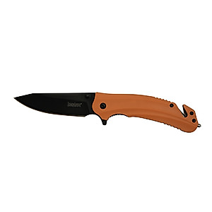 Kershaw Barricade (8650) Orange Multifunction Rescue Pocket Knife Bundle Appa Folding Tactical Pocket Knife