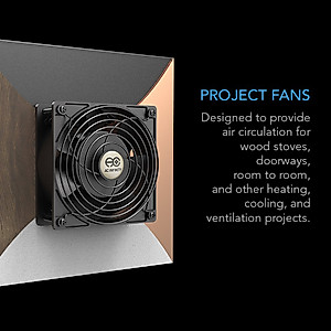 AC Infinity AXIAL S1225, 120mm Muffin Fan with Speed Controller, UL-Certified for Doorway, Room to Room, Wood Stove, Fireplace, Circulation Projects
