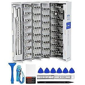 HengTianMei Screwdriver Sets 141 Piece Electronics Precision Screwdriver with 120 Bits Magnetic Repair Tool Kit for iPhone, MacBook, Computer, Laptop, PC, Tablet, PS4, Xbox, Nintendo, Game Console