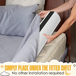 Sleepah 3 Pack Bed Rail for Toddlers Memory Foam Bed Bumper Guard w Dual Non-Slip Pads (Top & Bottom) Bed Rail is Waterproof Washable Soft Removable Cover for Kids, Adults & Seniors