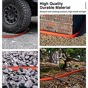 SPECILITE Hot/Cold Water Hose 5/8" x 50 ft,Heavy Duty Red Garden Hose -50℉ to 190℉,Flexible & Lightweight Rubber Hoses With 3/4" Brass Fittings for Yard,Outdoor,Farm