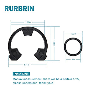 RURBRIN (4+4PCS) 3/4" Water Softener Clip and O-Ring Kit Compatible with GE Kenmore Eco Pure Eco Water Softener, Replace Parts for 7116713 and 7170288