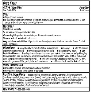 Coppertone Pure and Simple Mineral Sunscreen Stick SPF 50, Water Resistant, Hypoallergenic, Face Sunscreen with Broad Spectrum UVA/UVB Protection, 0.49 oz Stick