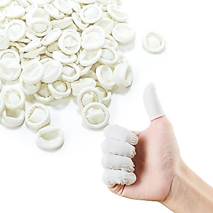 GreenLife® 100/300/500pcs General Finger Cots Finger Protector Finger Support Disposable Latex Nail Cover Durable High Elastic Anti Static Protect Sleeves Tool (100pcs)
