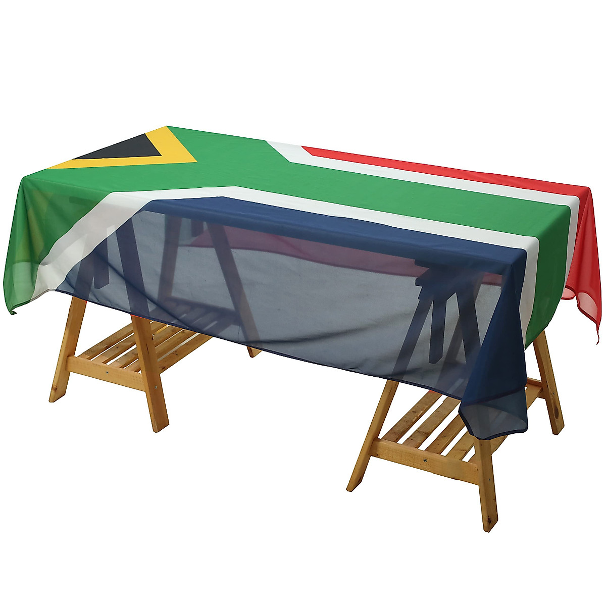 MSFHHA Rectangular Tablecloth El South Africa South Africans Flag Tablecloth Fade-Resistant Washable National Flag Tablecloth, Suitable for Kitchen Dining,59 Inches * 83 Inches.