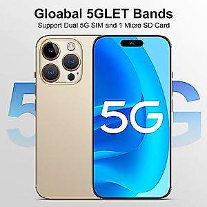 ExAchat A14 Pro Max 5G Unlocked Smartphone 200MP Camera 7.3" FHD+ Display 120HzD 6GB+128GB/1TB Cell Phones Unlocked Expandable 8000mAh Dual SIM/GPS/Fingerprint/Face ID