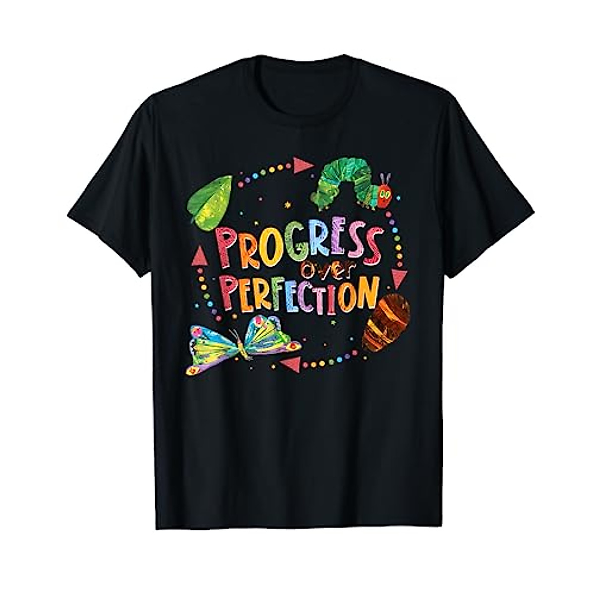Progress Over Perfection Caterpillar Back To School Teacher T-Shirt