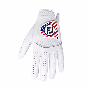 FootJoy StaSof Flag Gloves, Pearl, Medium/Large