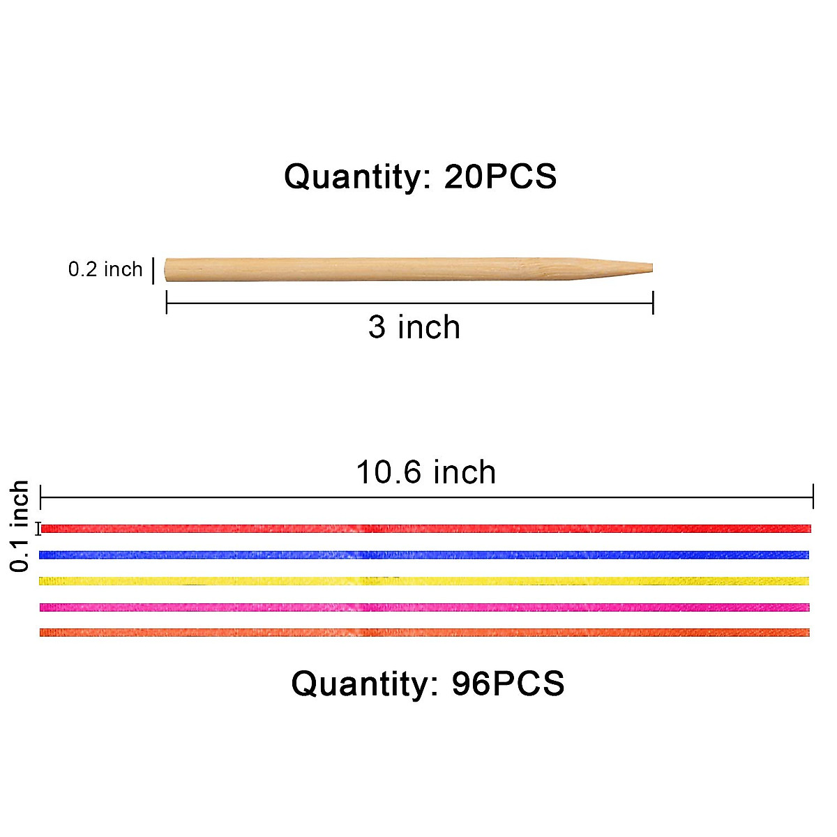 AUGSUN 96 Set Magic Scratch Rainbow Bookmarks Making Kit for Kids Students Christmas Party Favor Scratch Paper DIY Bookmarks Bulk with Bamboo Stylus (Regular)