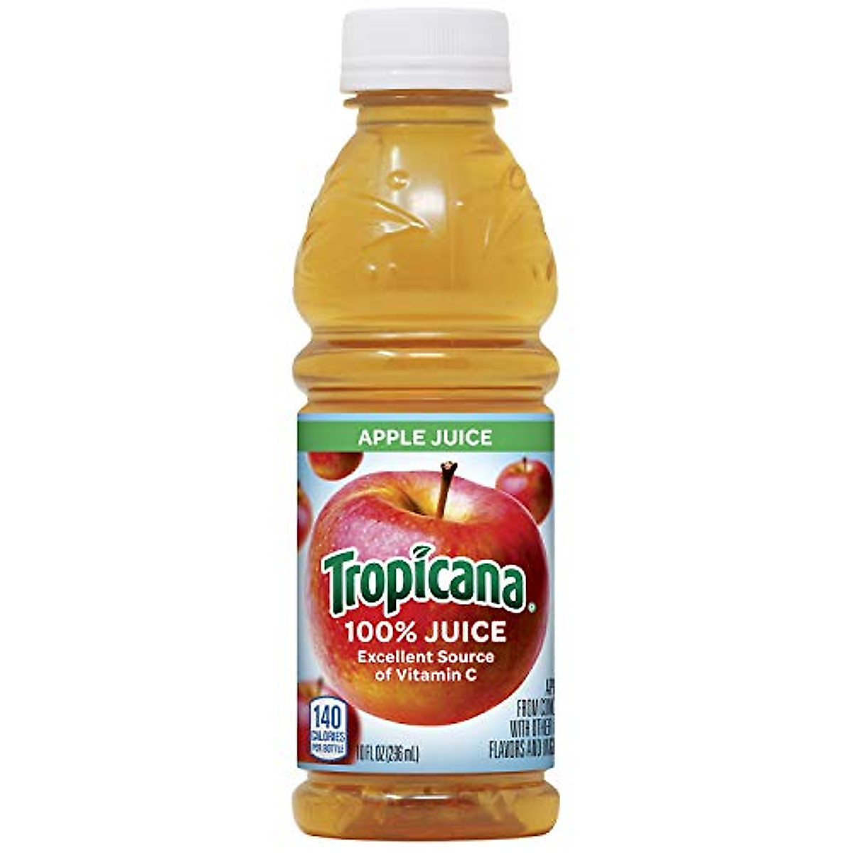 Tropicana 100% Juice, Apple Juice, 10 fl oz (Pack of 24) - Real Fruit Juices, Vitamin C Rich, No Added Sugars, No Artificial Flavors