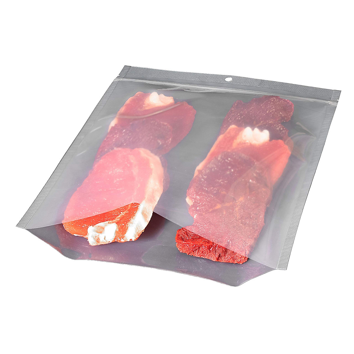 Vacuum Chamber Zipper Pouches - 4 Mil - 1000/CS - Bottom Fill with Hang-hole (8 x 12)