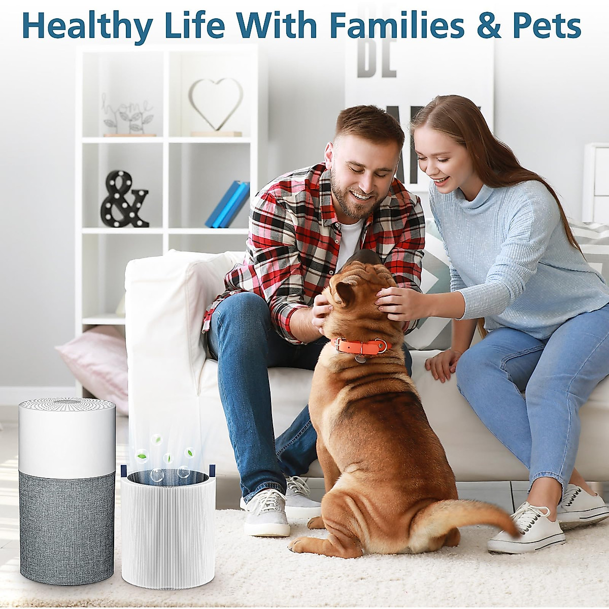 2-pack 511 Replacement Filter, Compatible with Blue Air Blue Pure 511 Air Purifier, True H13 HEPA Filters, and Activated Carbon Filter