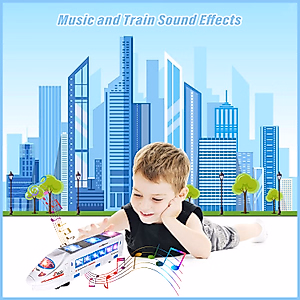 YJMYYX Toys for 3-12 Year Old Boys, Electric Train Toys with 3D Light & Music, Perfect Christmas Birthday Gifts for 3 4 5 6 7 8 Year Old Kids, Boys & Girls