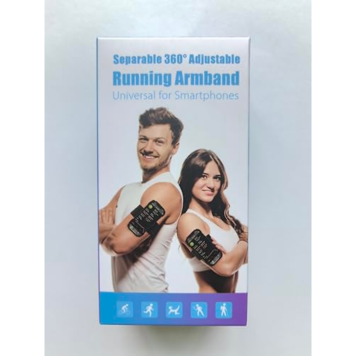 Cikyner Running Armband, 3 in 1 Running Phone Holder Sports Armband Bicycle Phone Holder 360° Rotatable & Detachable Running Phone Armband for 4.5-9'' iPhone Huawei for Gym Running Hiking